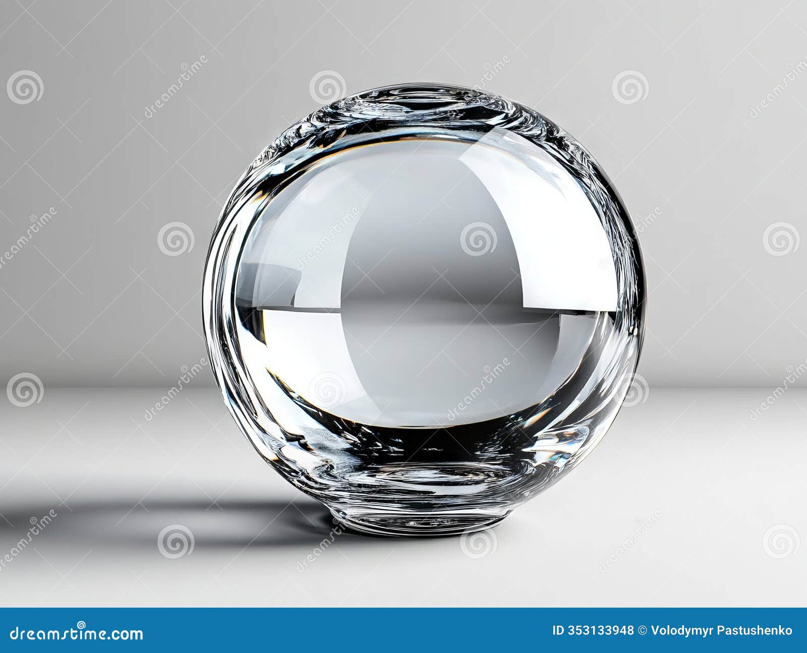 A Clear Glass Sphere Sitting on Top of a Table Stock Photo - Image of ...
