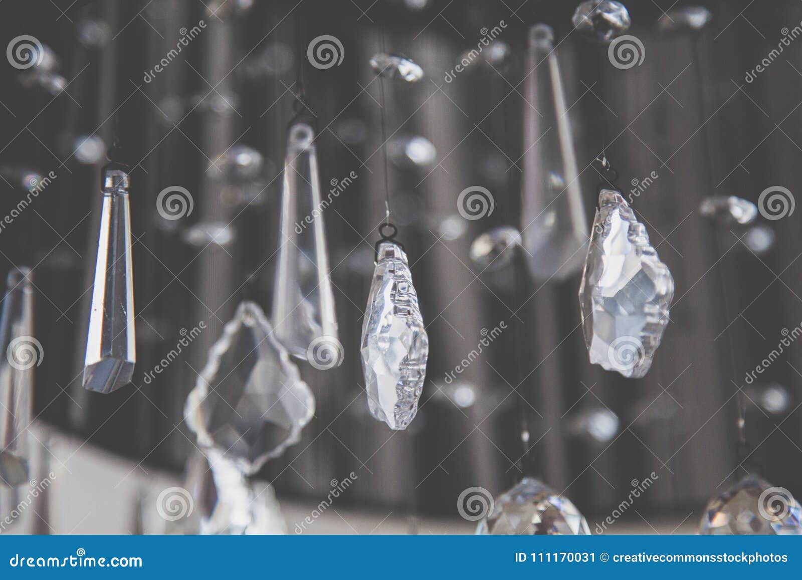 Clear Glass Stones Hanging Picture. Image: 111170031