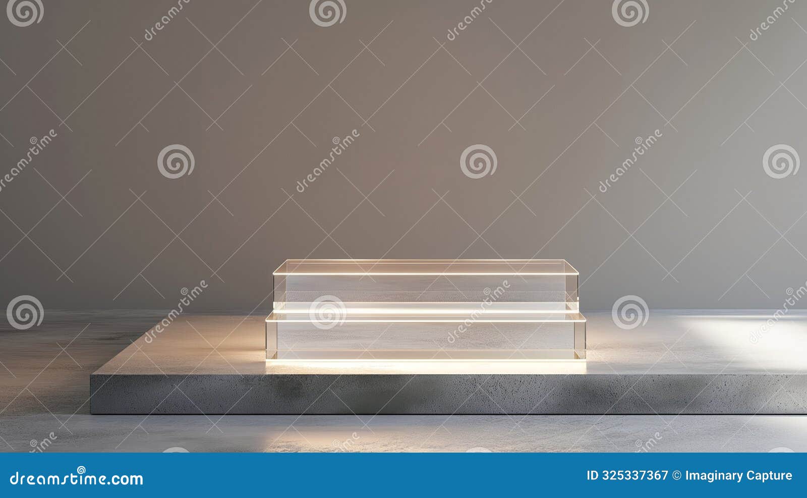 A Clear Glass Structure with a Light Shining on it. Product ...