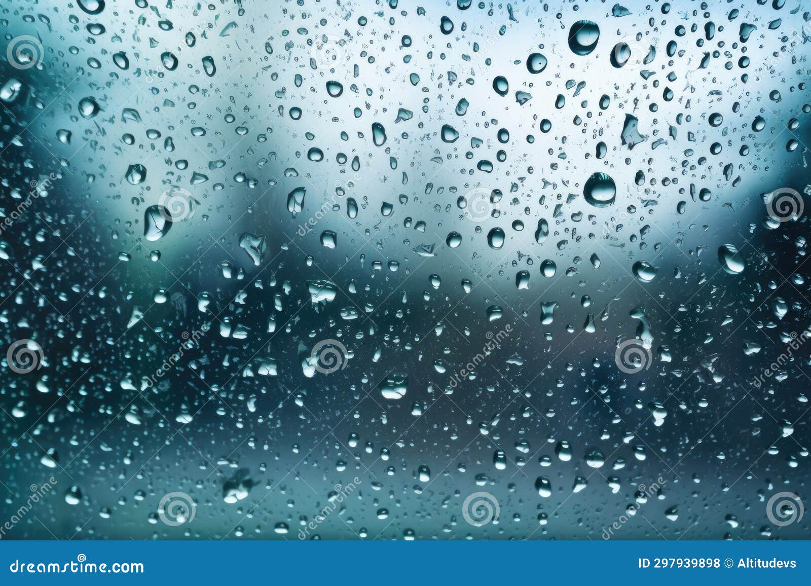 Clear Glass Surface with Rain Droplets Stock Photo - Image of generated ...