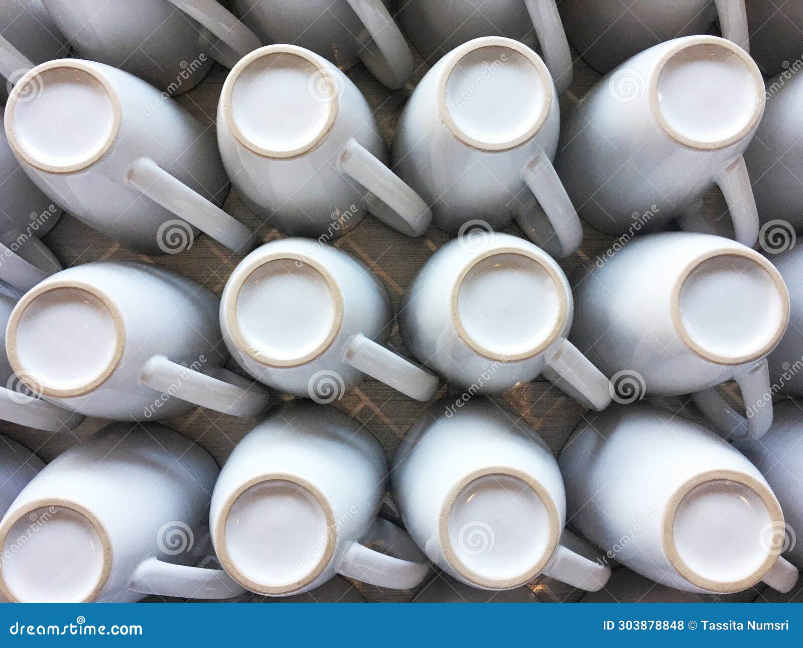 The Clear Glasses Row at Coffee Brake Corner Stock Photo - Image of ...