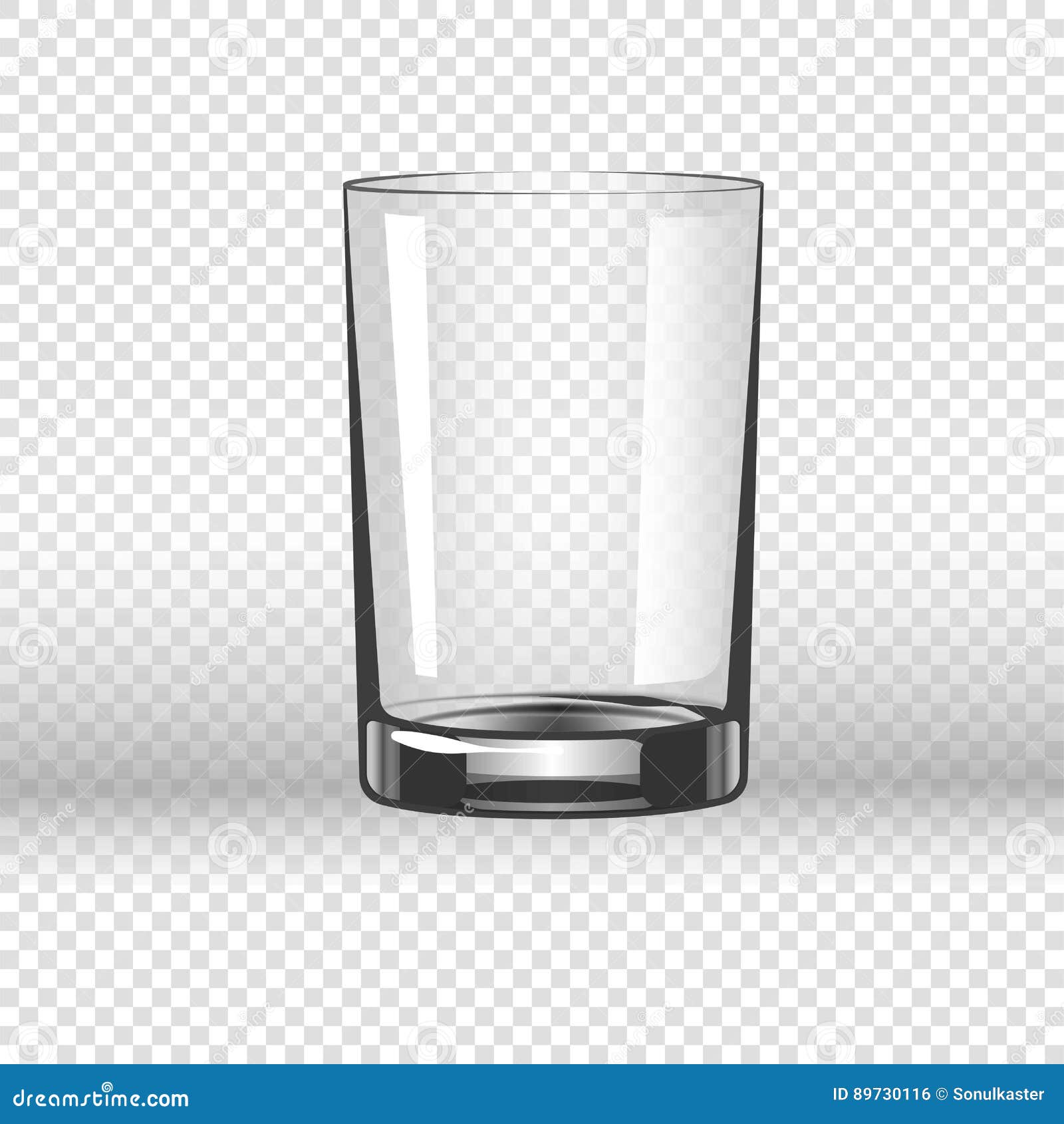 Clear Glassy Cup for Water, Empty Drinking Glass Isolated Stock Vector ...