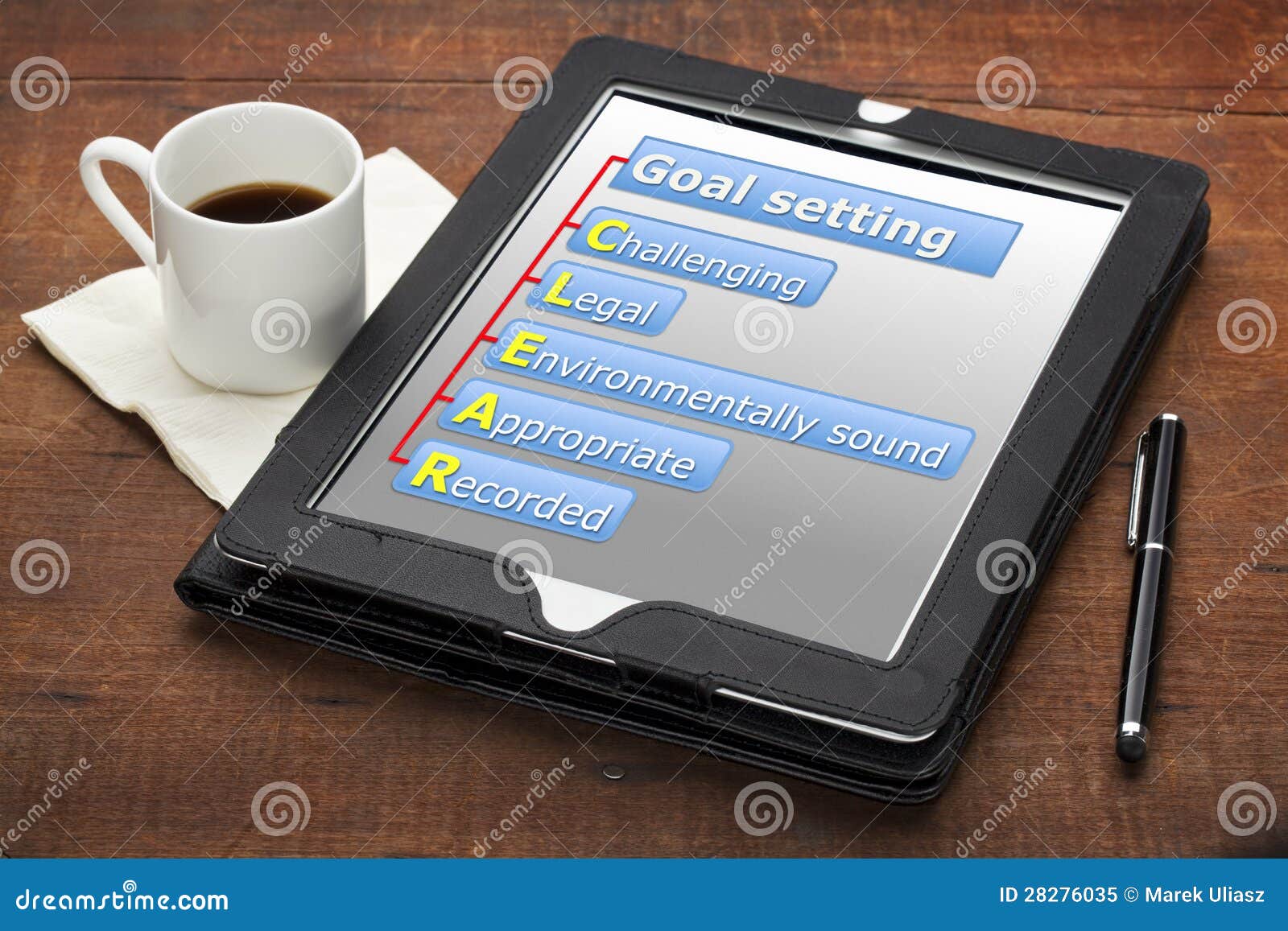 Clear goal setting concept stock image. Image of text - 28276035