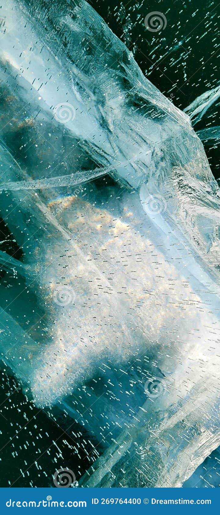 Clear Ice on Lake Baikal in Winter. Depth Stock Photo - Image of clear ...