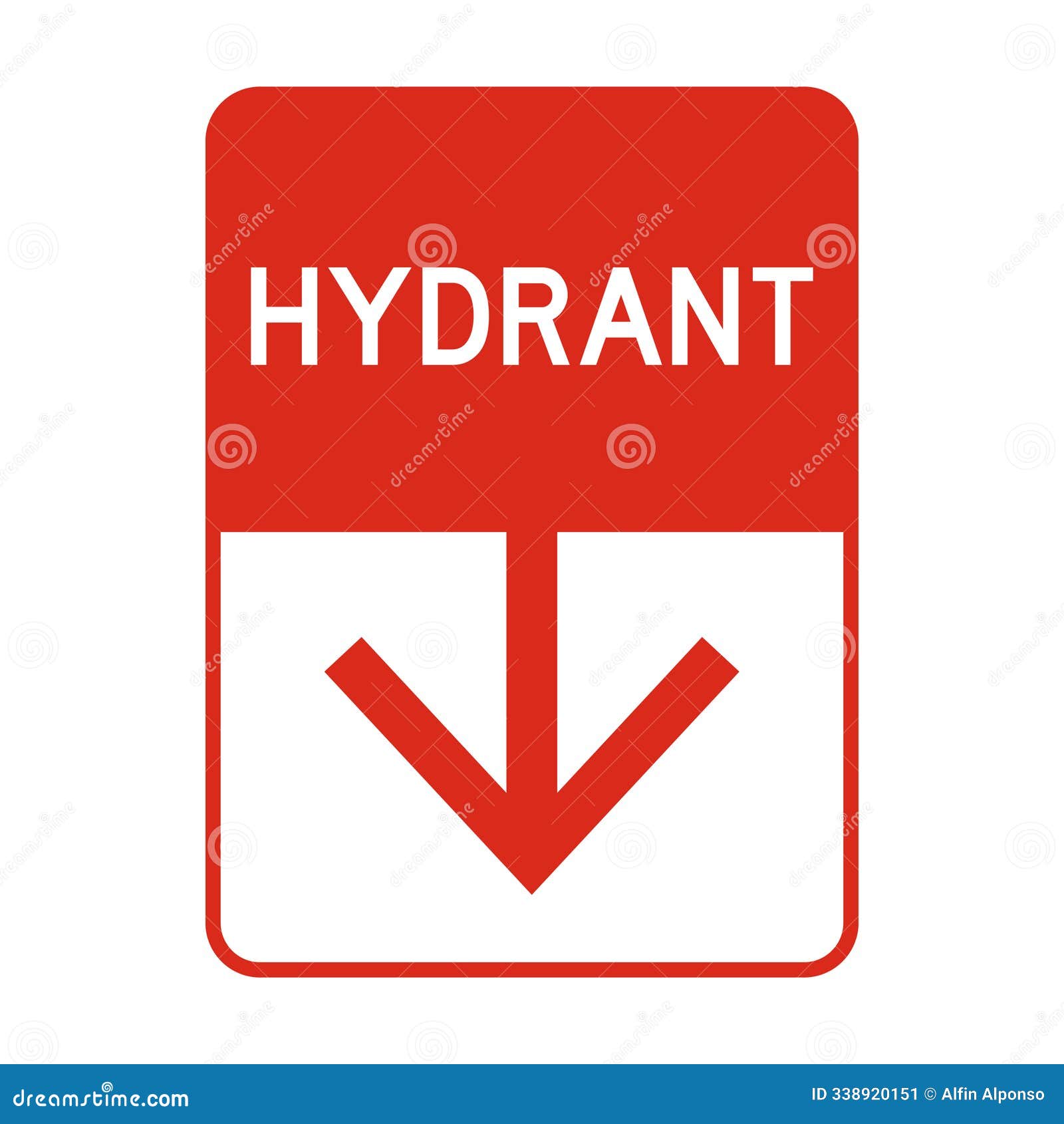 Vector Hydrant Sign Design Illustration Stock Vector - Illustration of ...