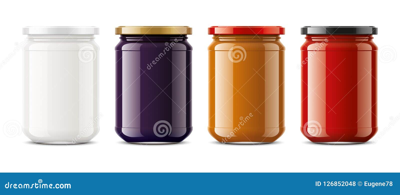 Clear Jar mockup. Big size stock vector. Illustration of jars - 126852048
