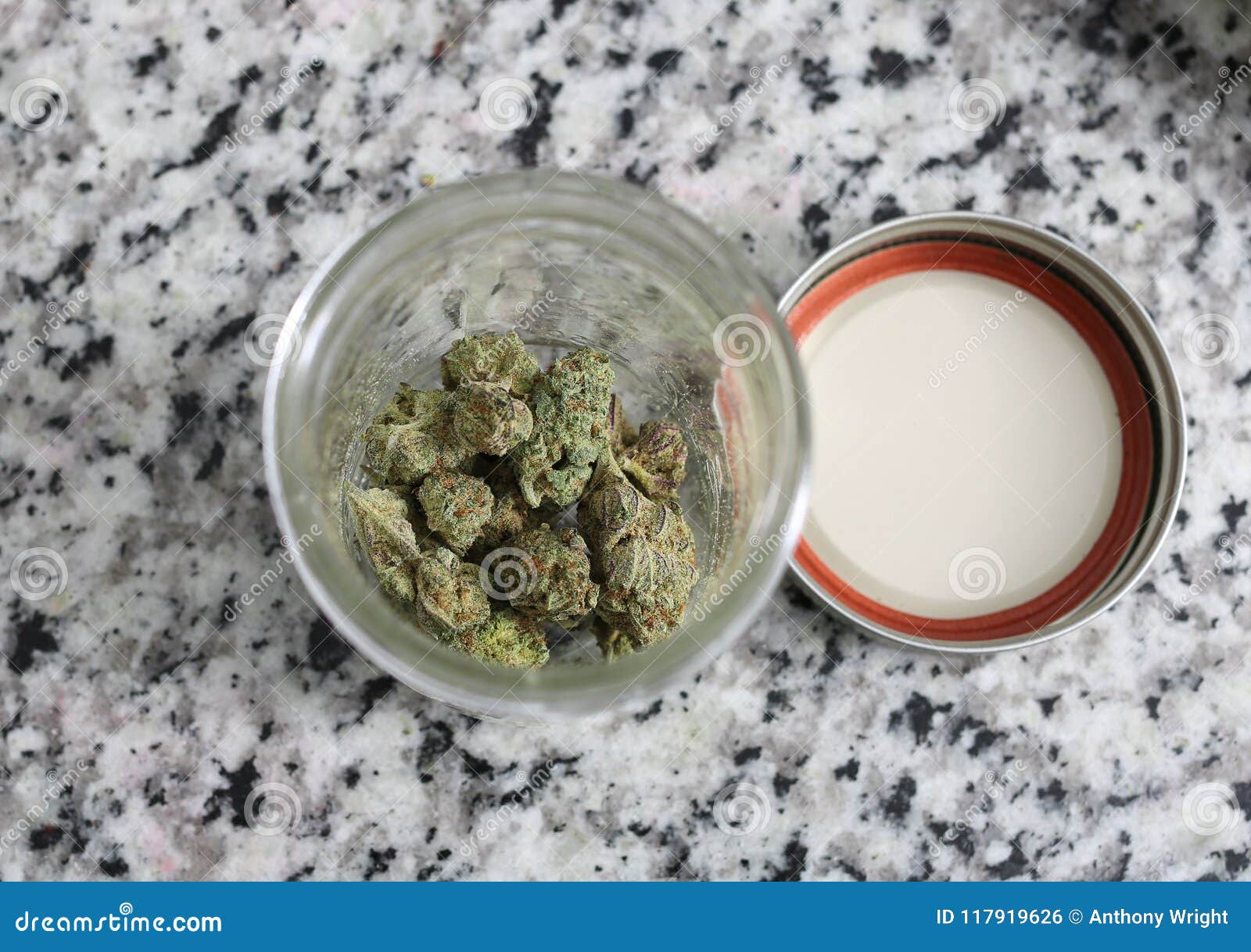 Weed in a jar stock photo. Image of stash, dispensary - 117919626