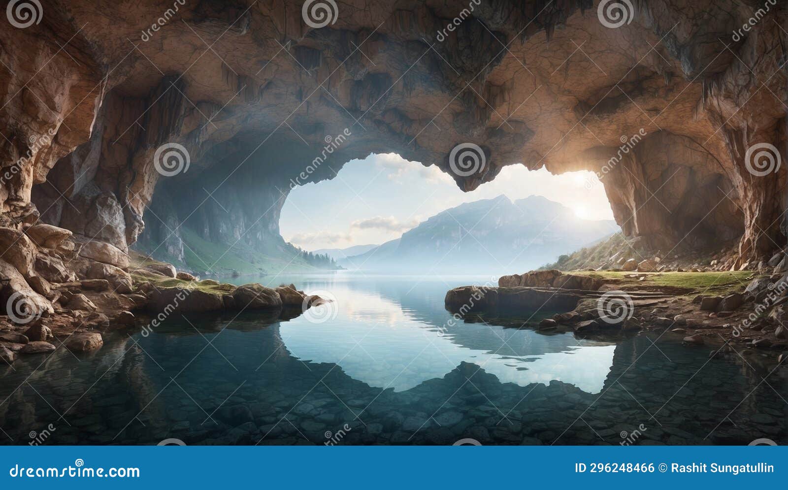 Clear lake in a cave stock photo. Image of cave, cape - 296248466
