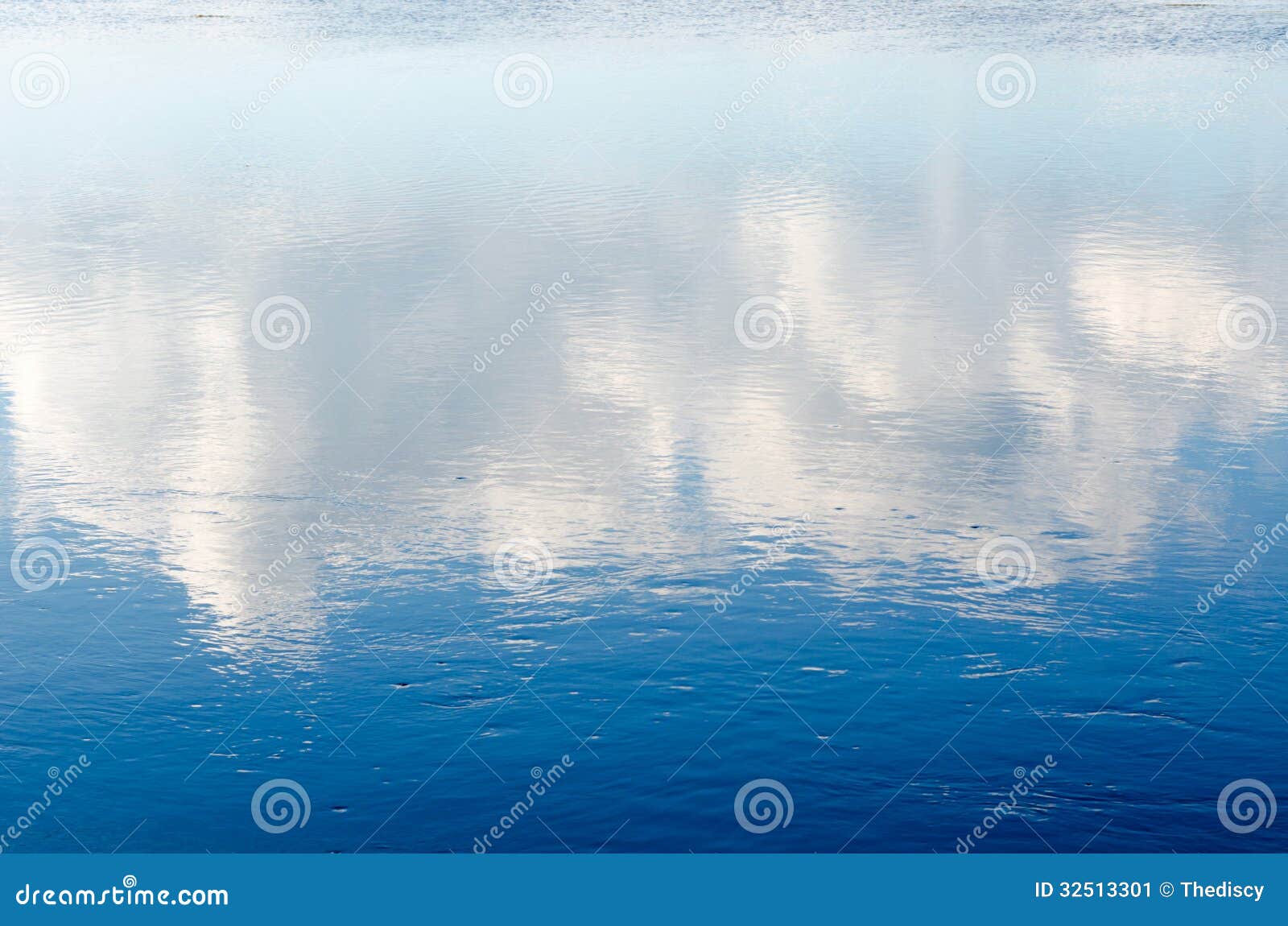 Clear Lake Landscape with Blue Sky Stock Image - Image of environment ...