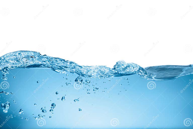 Clear Light Blue Water Wave on White Background Stock Image - Image of ...