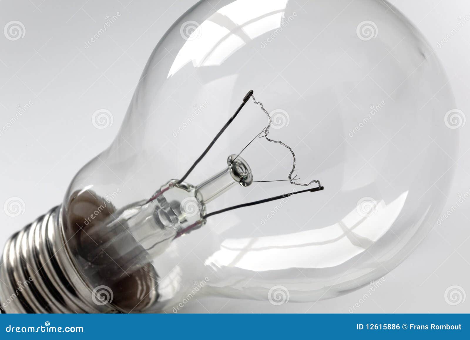 Clear lightbulb stock photo. Image of horizontal, illumination - 12615886