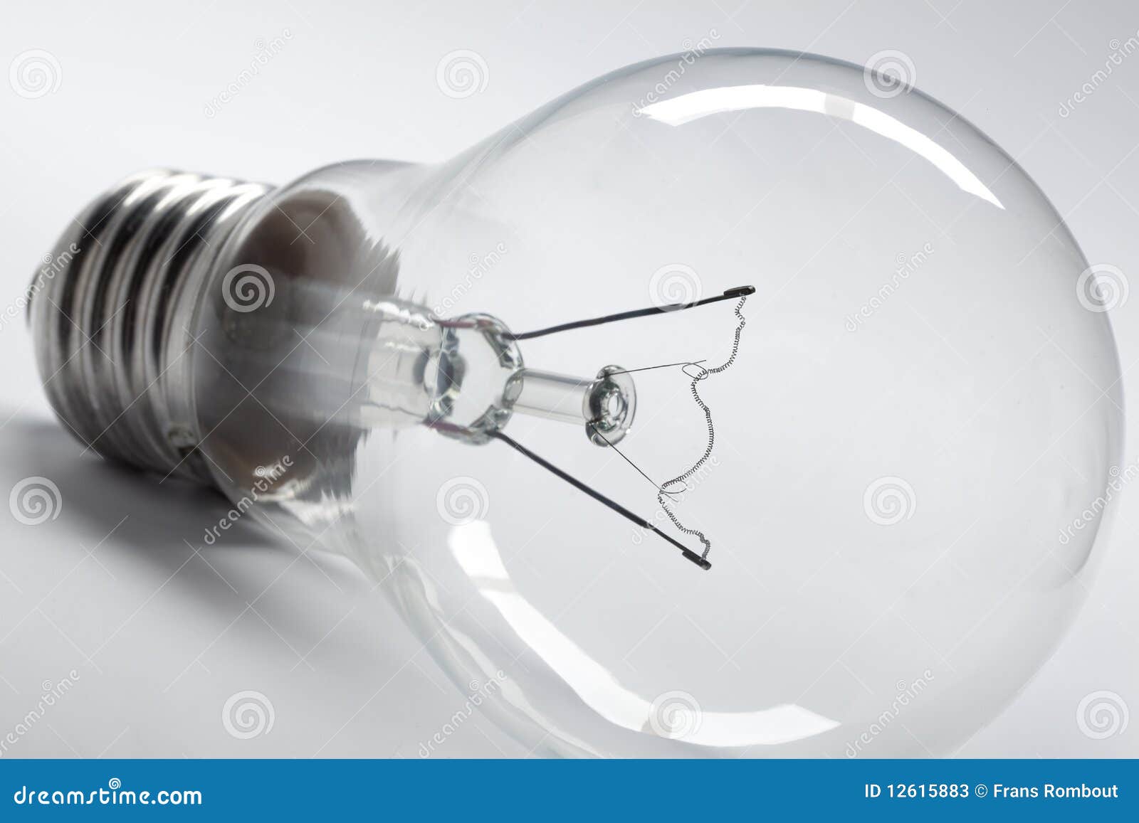 Clear Lightbulb on White Background Stock Image - Image of bulb ...