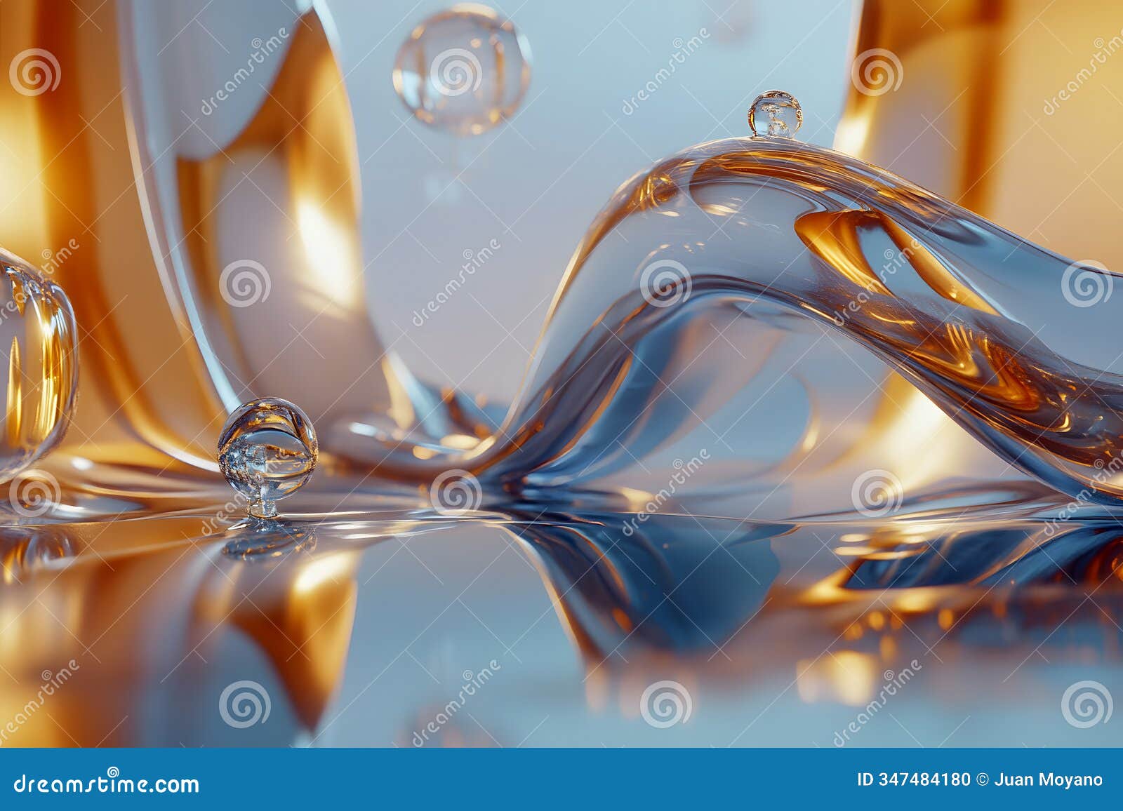 Clear Liquid in Motion Background, Generative AI Stock Illustration ...