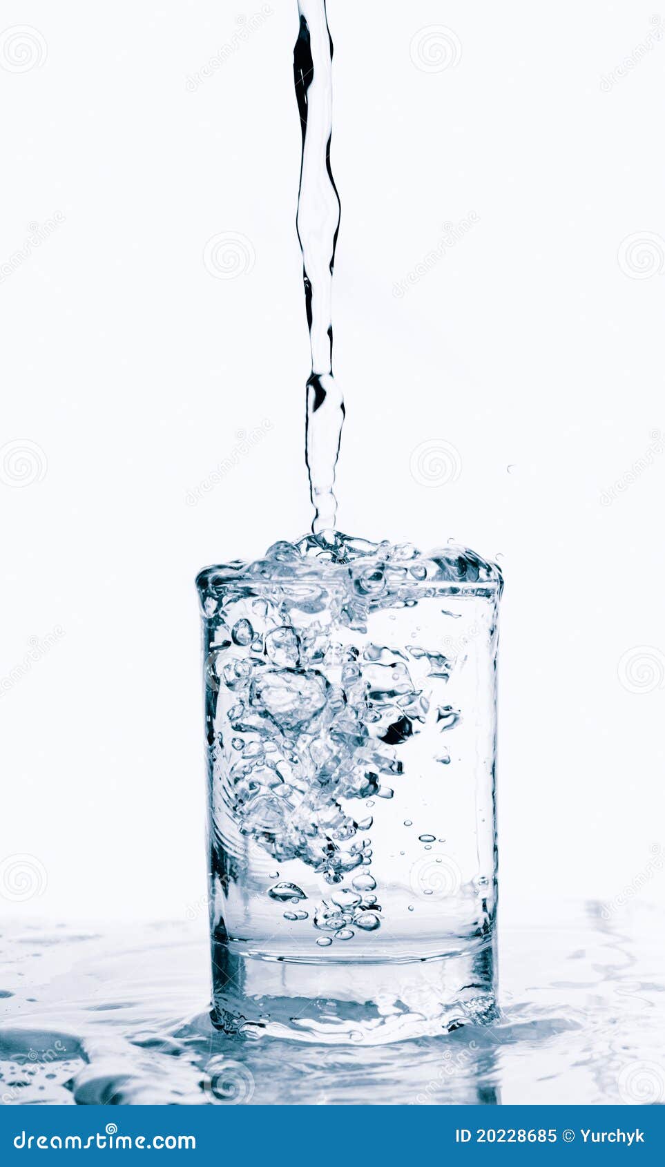 Clear Liquid Poured into Glass with Splash Stock Image - Image of ...