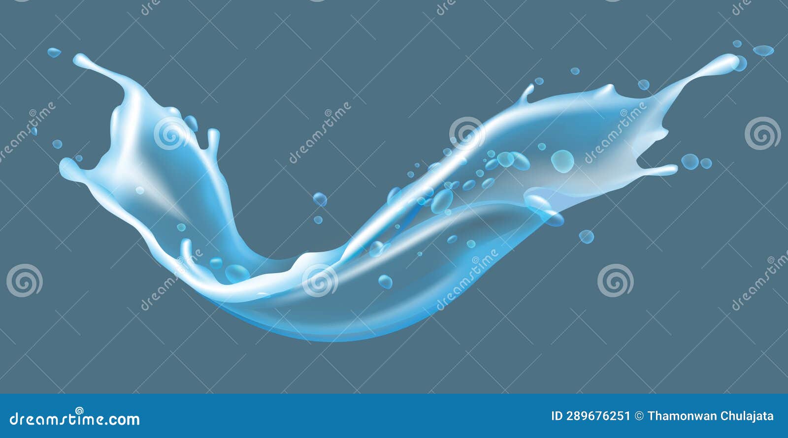 Clear Liquid Water Splash Isolate Background Stock Vector ...