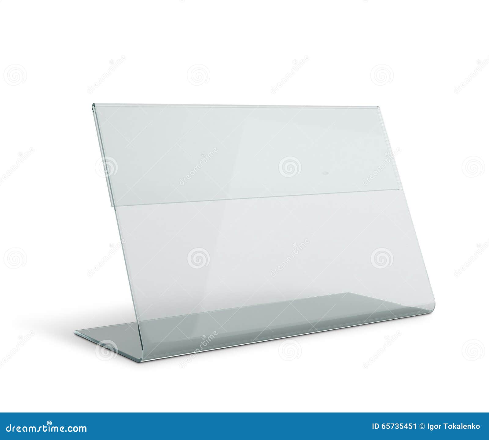 Clear Menu Holder Triangle Base In Isolated Background Stock ...