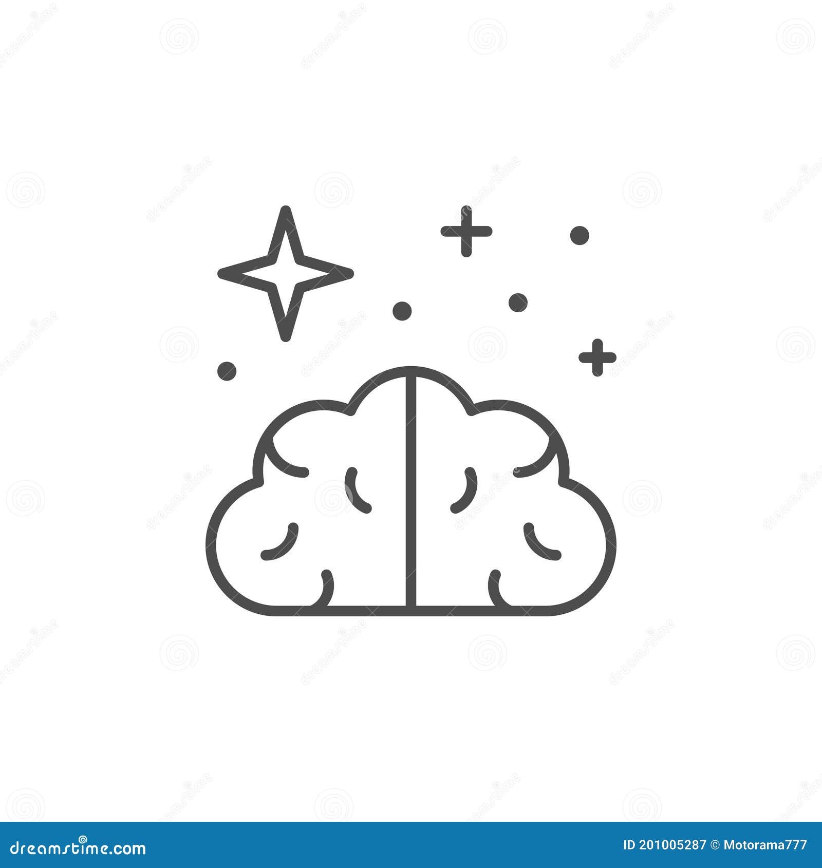 Clear Mind Line Outline Icon Stock Vector - Illustration of psychology ...
