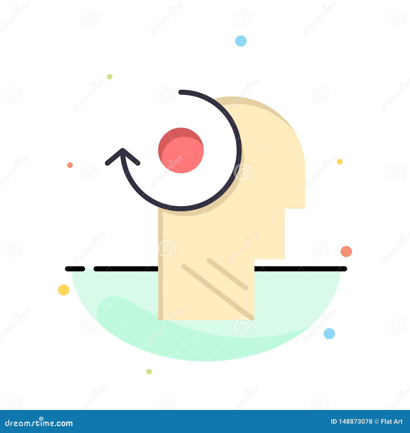 Clear, Mind, Your, Head Abstract Flat Color Icon Template Stock Vector ...