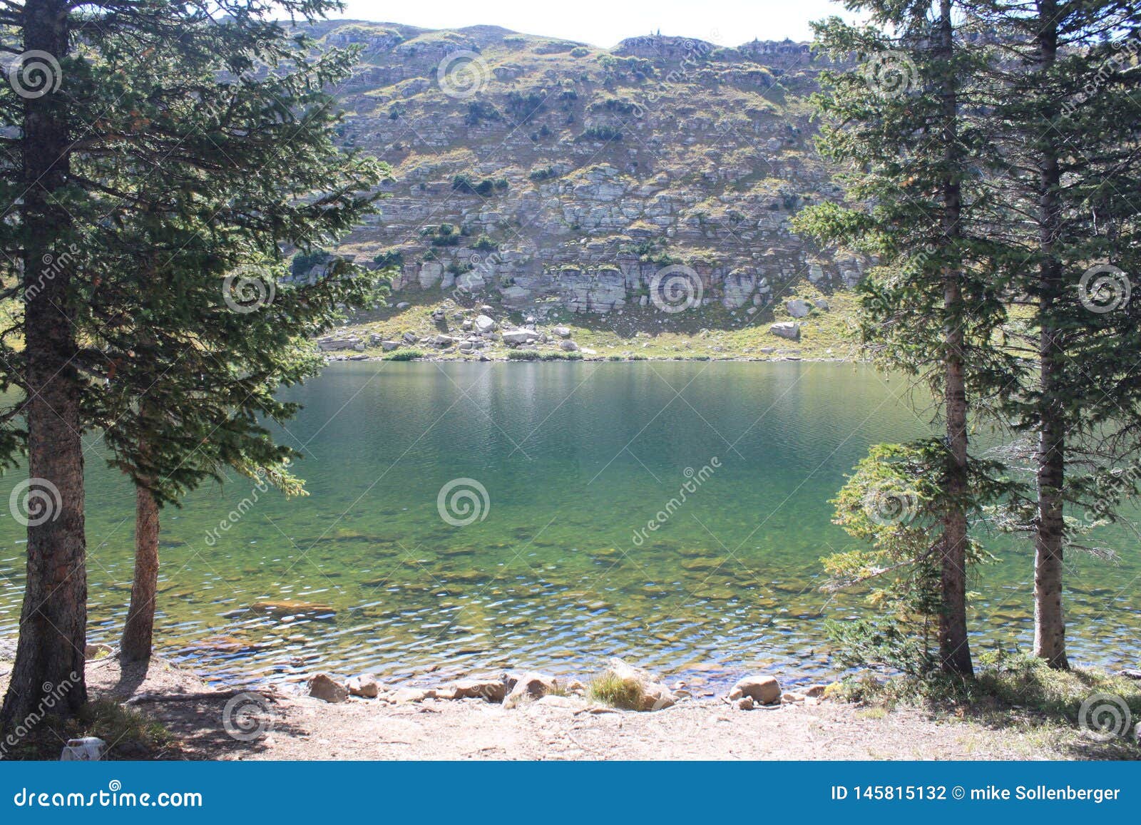 Clear mountain lake stock photo. Image of clear, colorado - 145815132