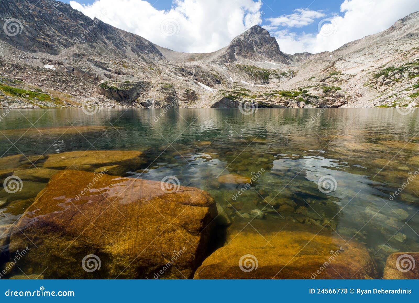 Clear Mountain Lake And Forest Stock Photography | CartoonDealer.com ...