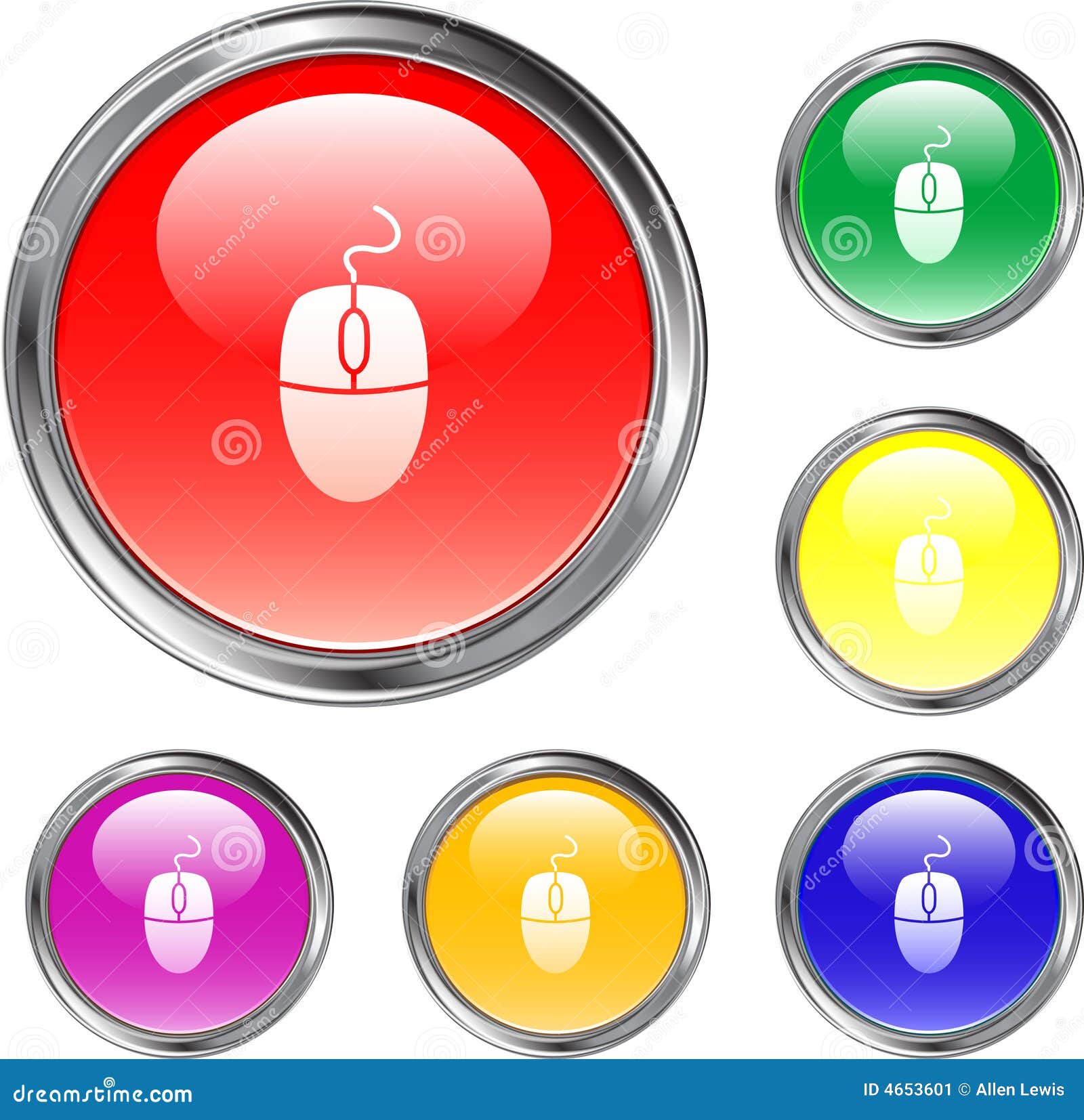Mouse Button On Red Abstract Light Background Stock Image ...