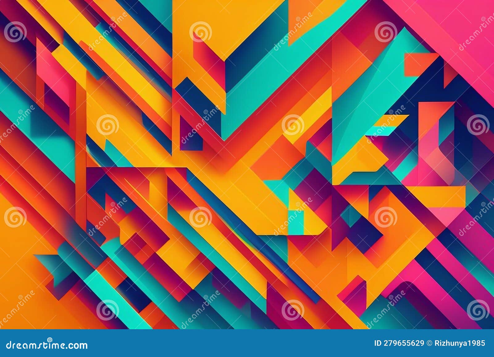 Clear Multi-colored Lines in an Abstract Pattern with Right Angles ...