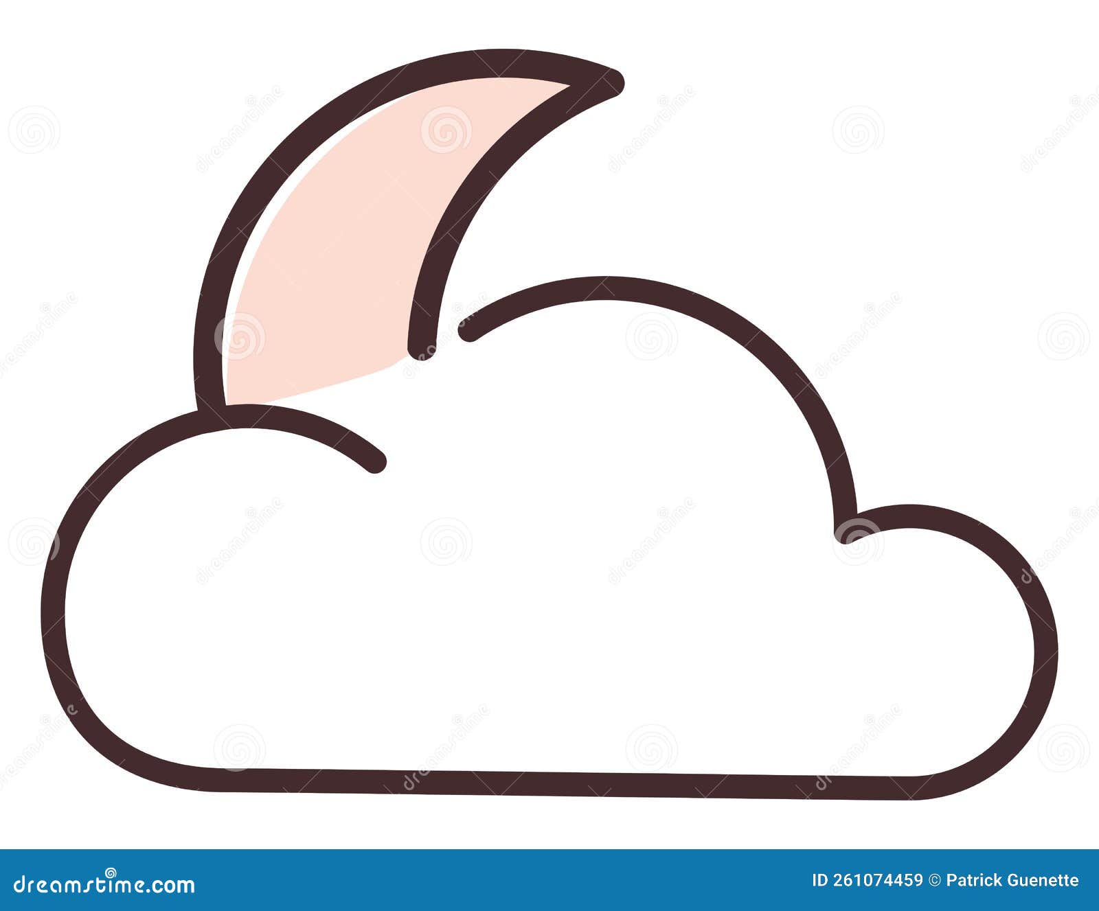 Clear Night with Moon, Icon Stock Vector - Illustration of thin, vector ...