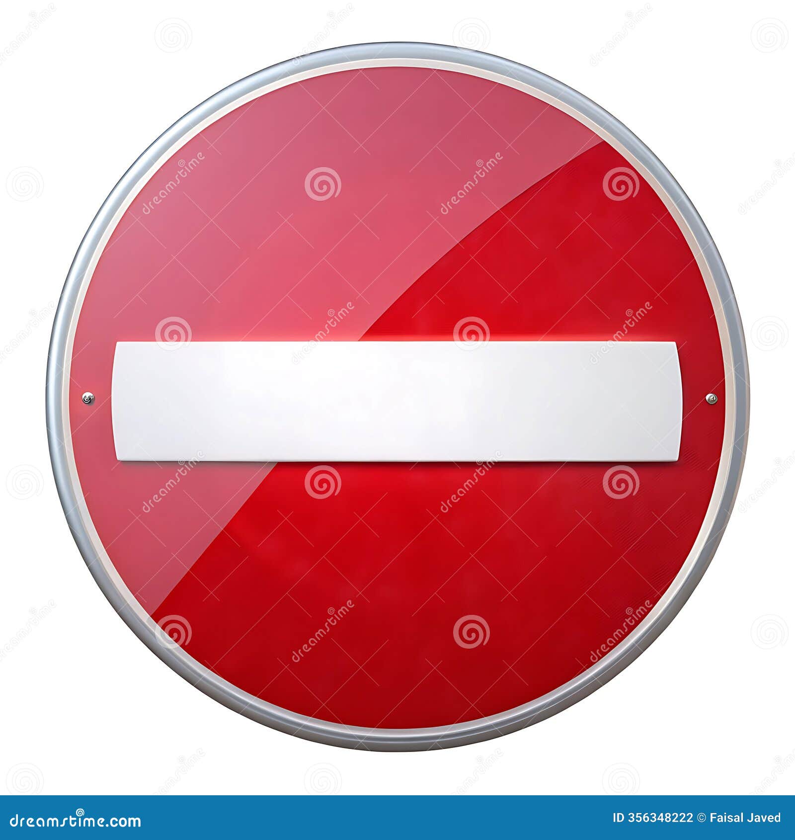 Clear No Entry Sign with Red Circle and Horizontal Bar Stock ...