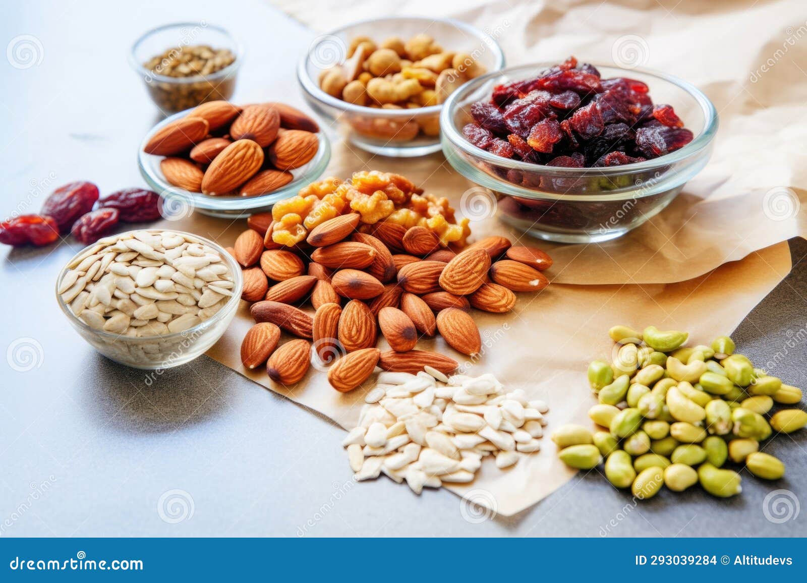 Clear Packet of Nuts, Seeds, and Dried Fruit for a Healthy Trail Mix ...