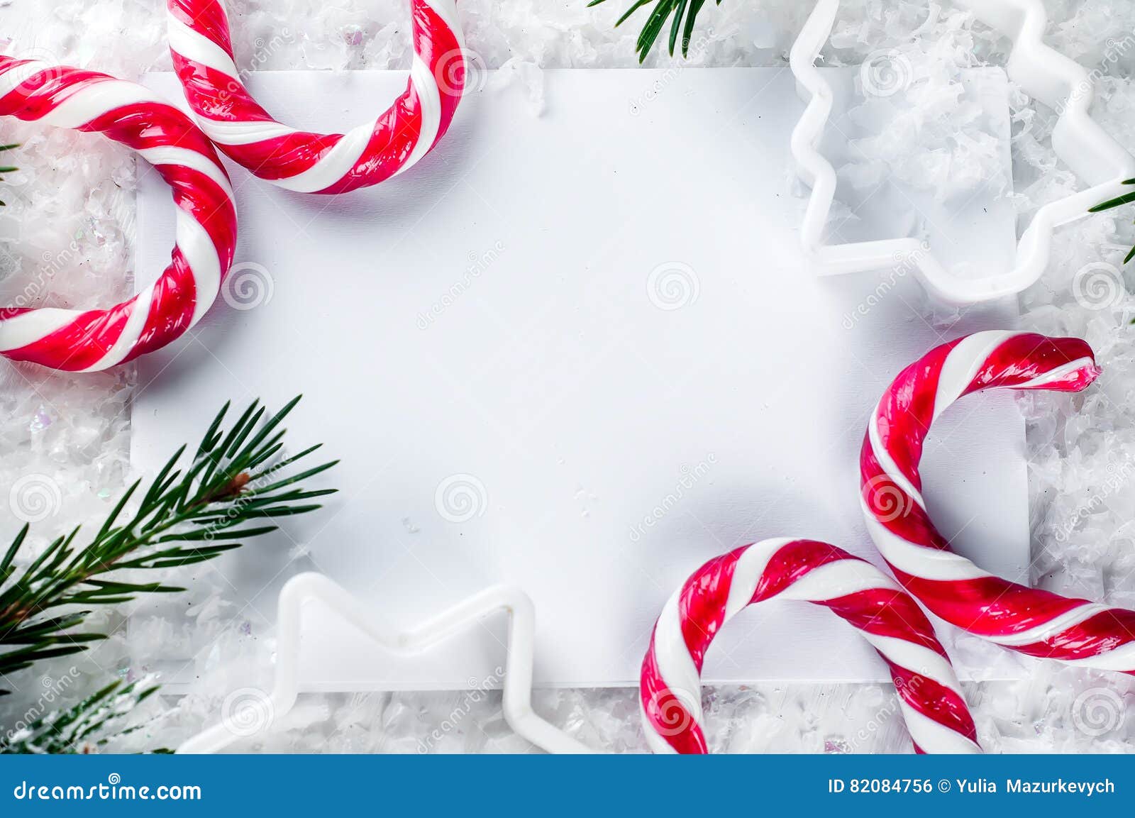 Clear Paper Laying with Candy Cane. Stock Photo - Image of ribbon ...