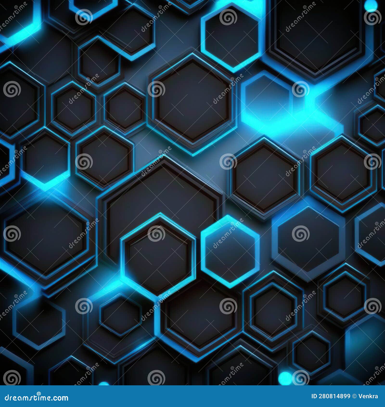 Clear Pattern Abstract Background Hexagon Black and Blue Stock ...