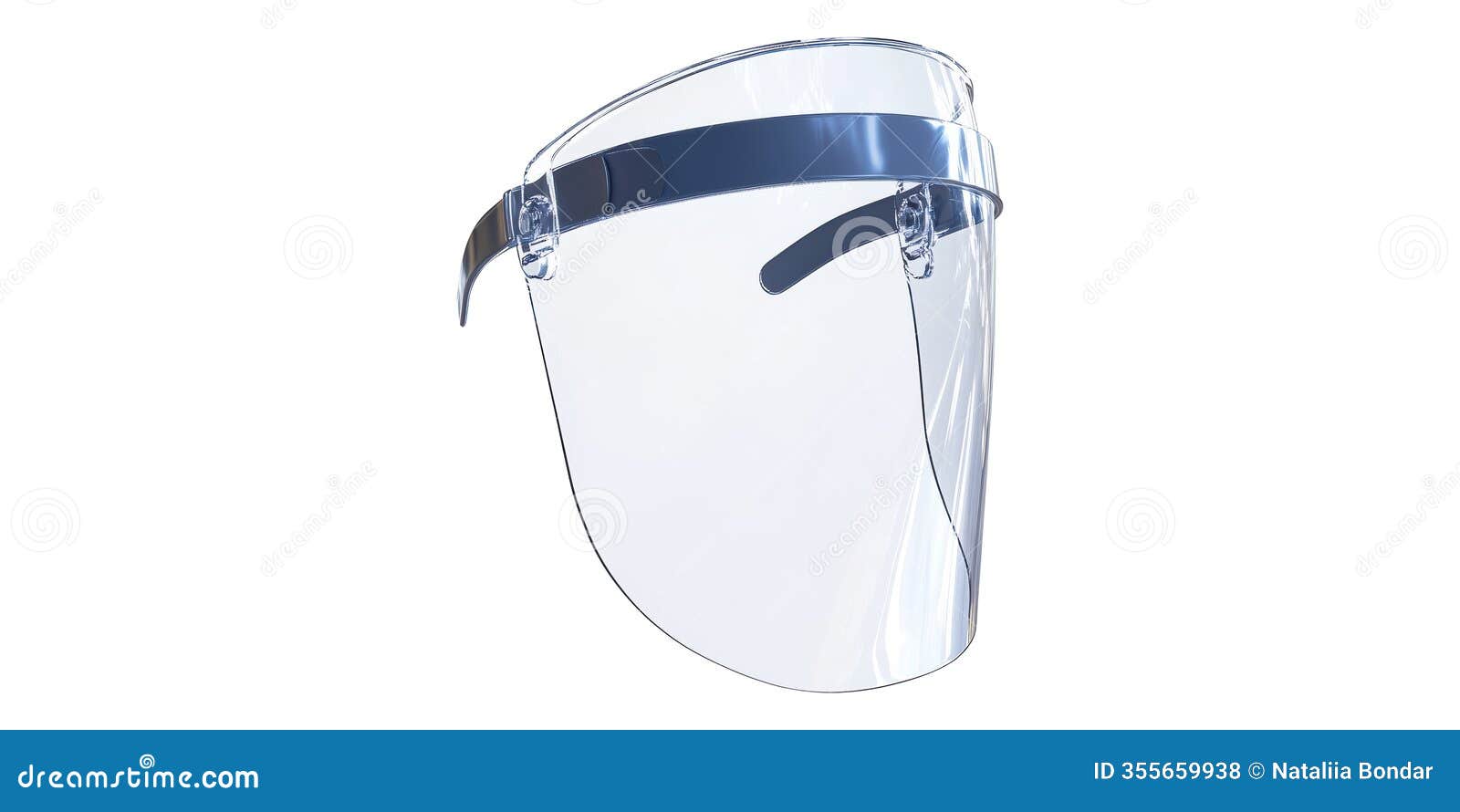 Clear Plastic Face Shield Protective Gear Isolated on Transparent ...