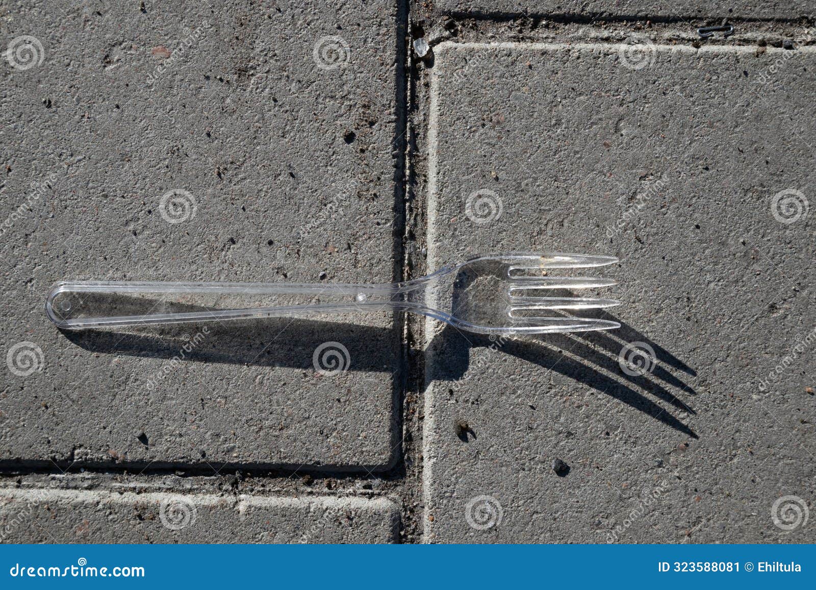 Clear Plastic Fork on Ground Stock Image - Image of outdoor, rubbish ...