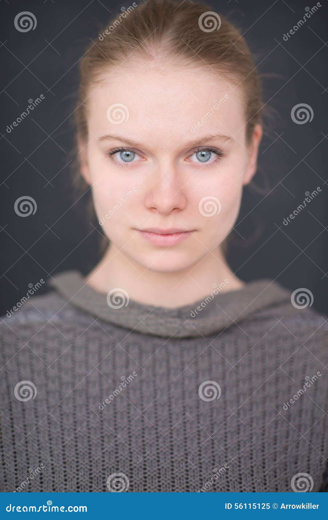 Clear portrait stock image. Image of fashion, eyes, brutal - 56115125