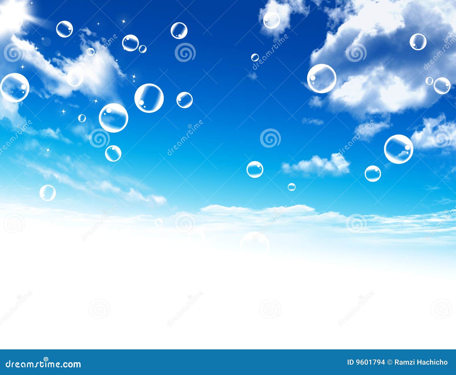 Clear Pure Sky Template with Ballons Stock Photo - Image of religion ...
