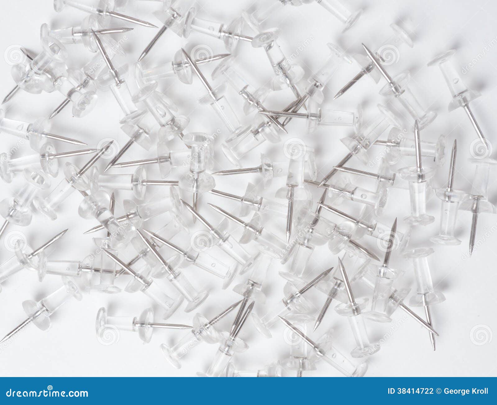 Clear Push Pins stock photo. Image of plastic, clear - 38414722