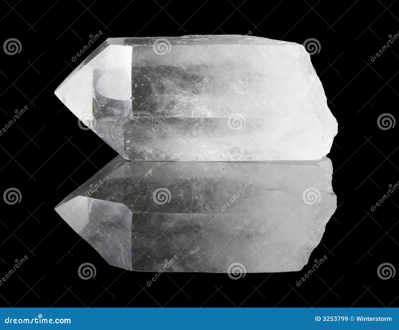 Clear Quartz Crystal Point stock image. Image of trigonal - 3253799