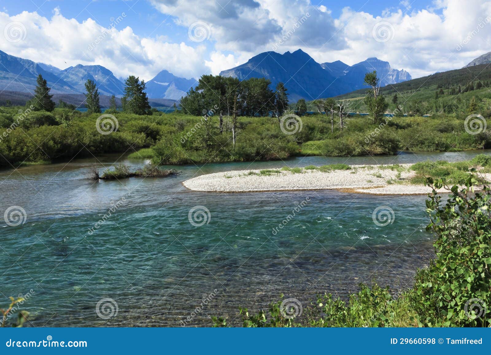 Clear River with Mountains stock photo. Image of discover - 29660598