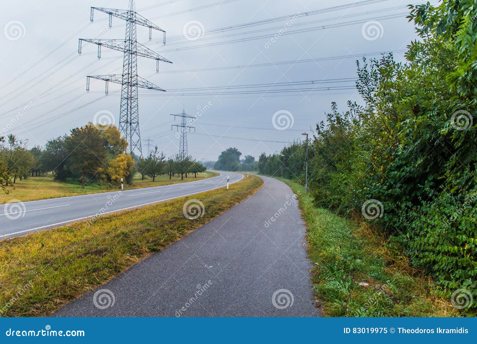 Clear road stock image. Image of white, rain, trees, cabel - 83019975