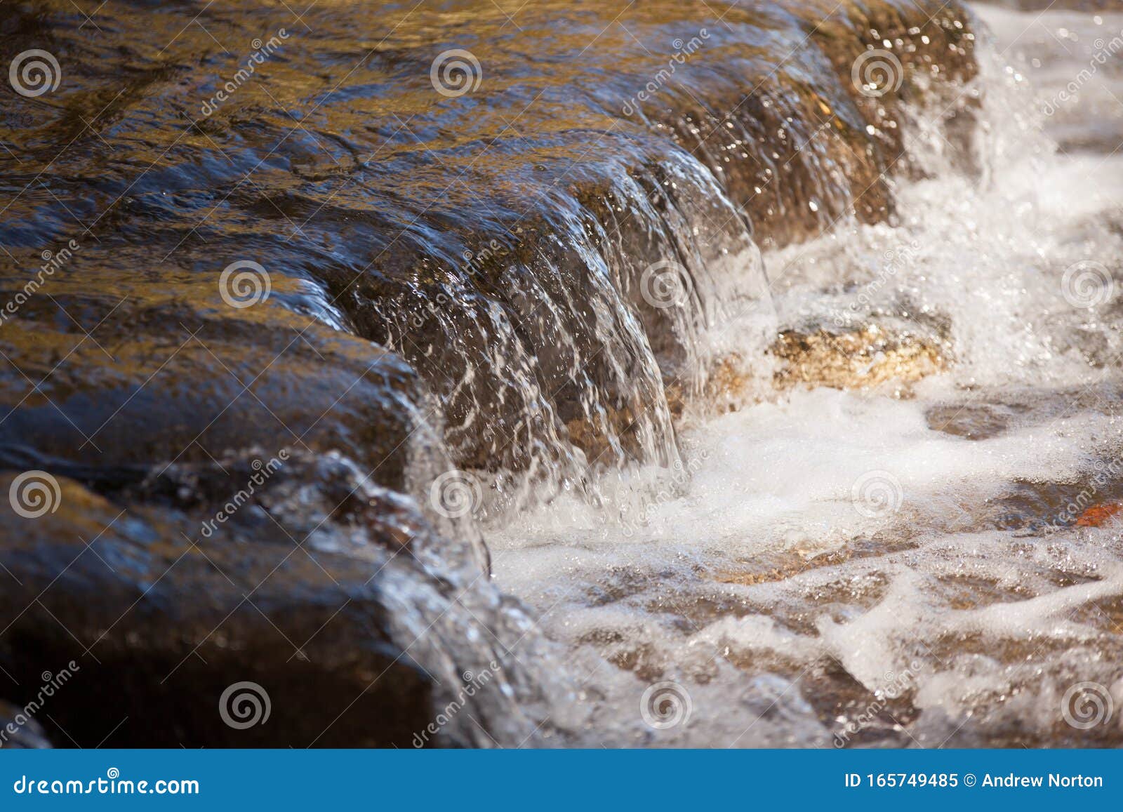 Clear running water stock image. Image of rocks, waterfalls - 165749485
