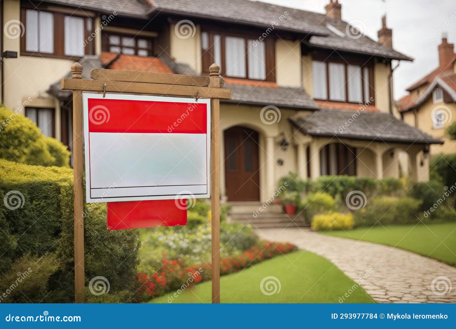Clear for Sale Sign with the House in the Background Stock Illustration ...