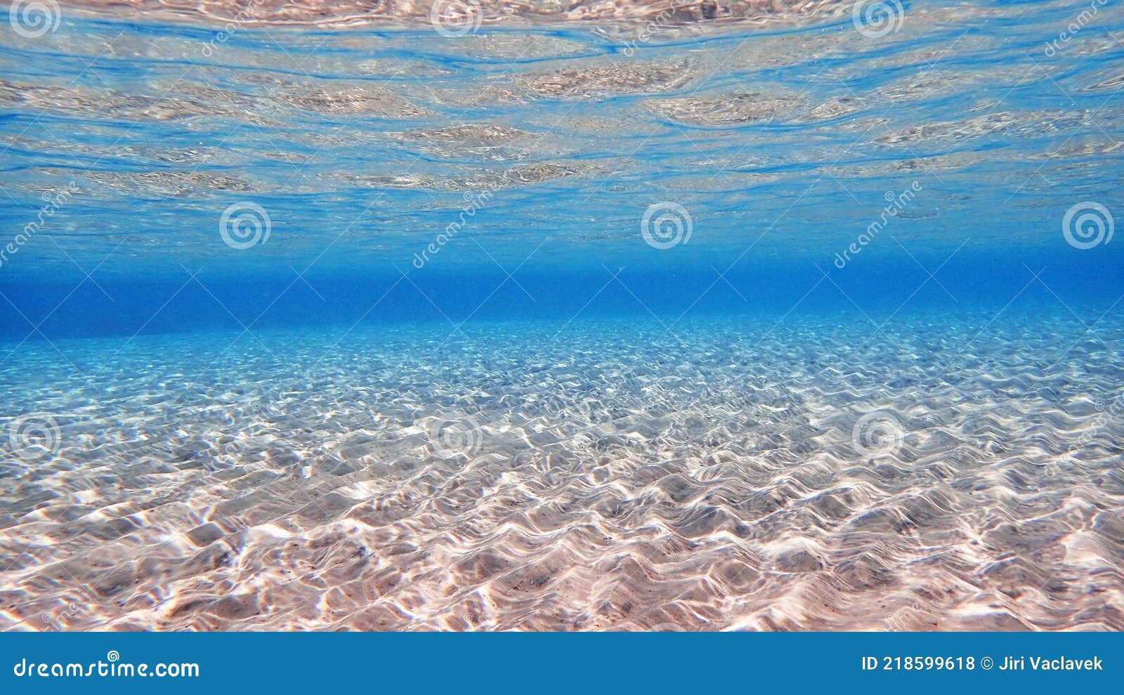 Clear sand under sea water stock photo. Image of undersea - 218599618