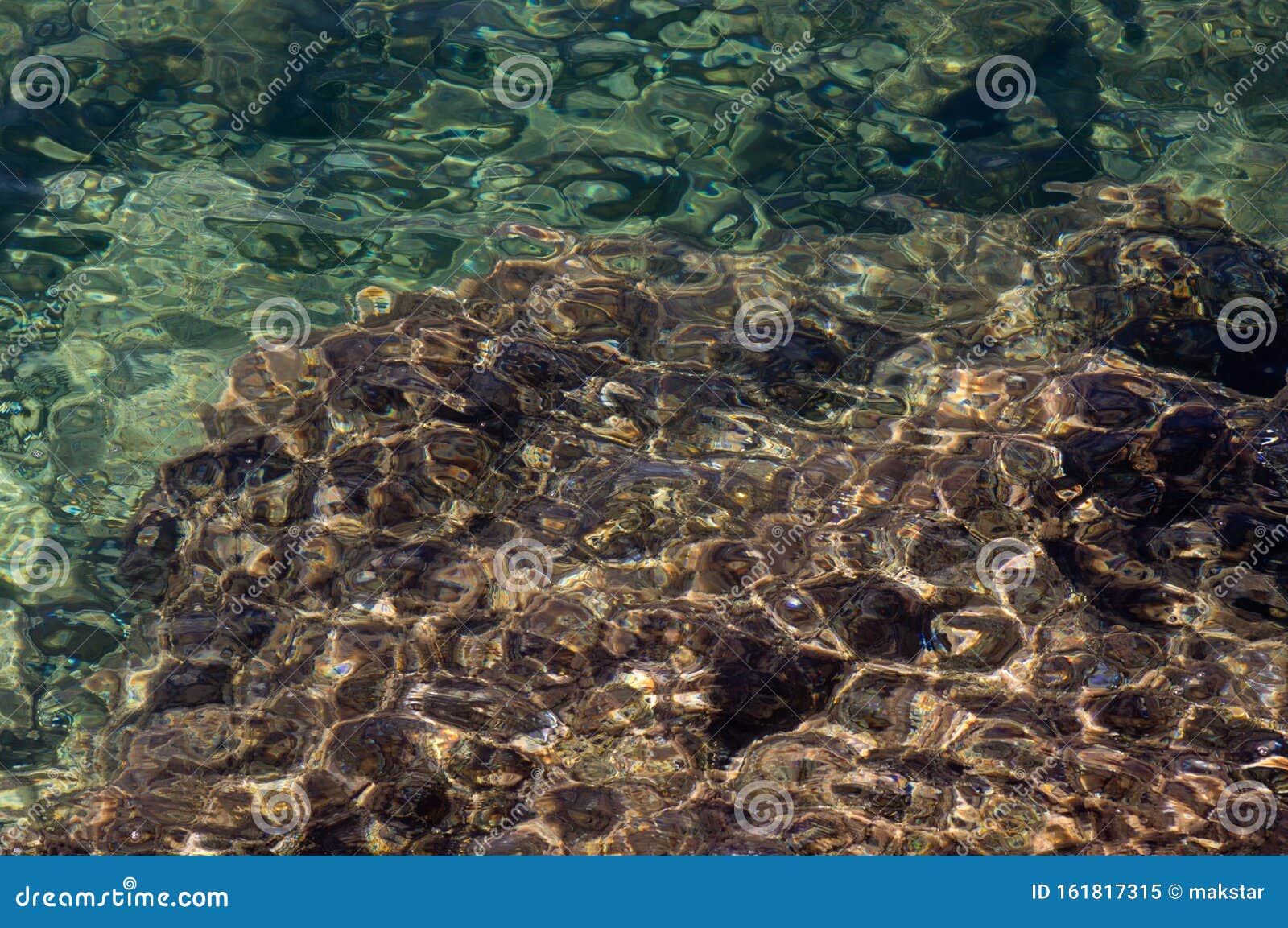 Clear sea water and ripple stock image. Image of paradise - 161817315