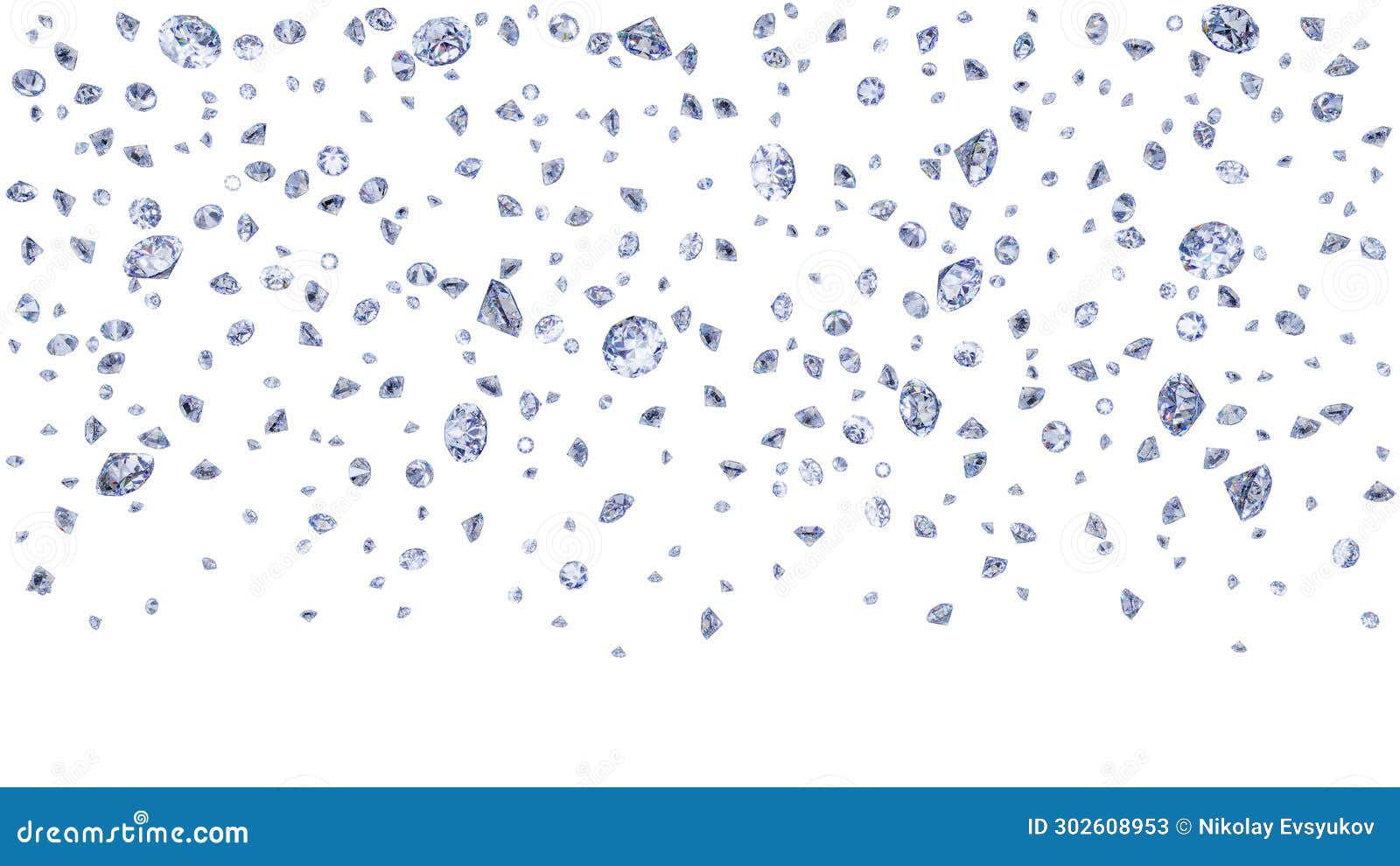 Clear Shiny Falling Diamonds Isolated on Transparent Background ...