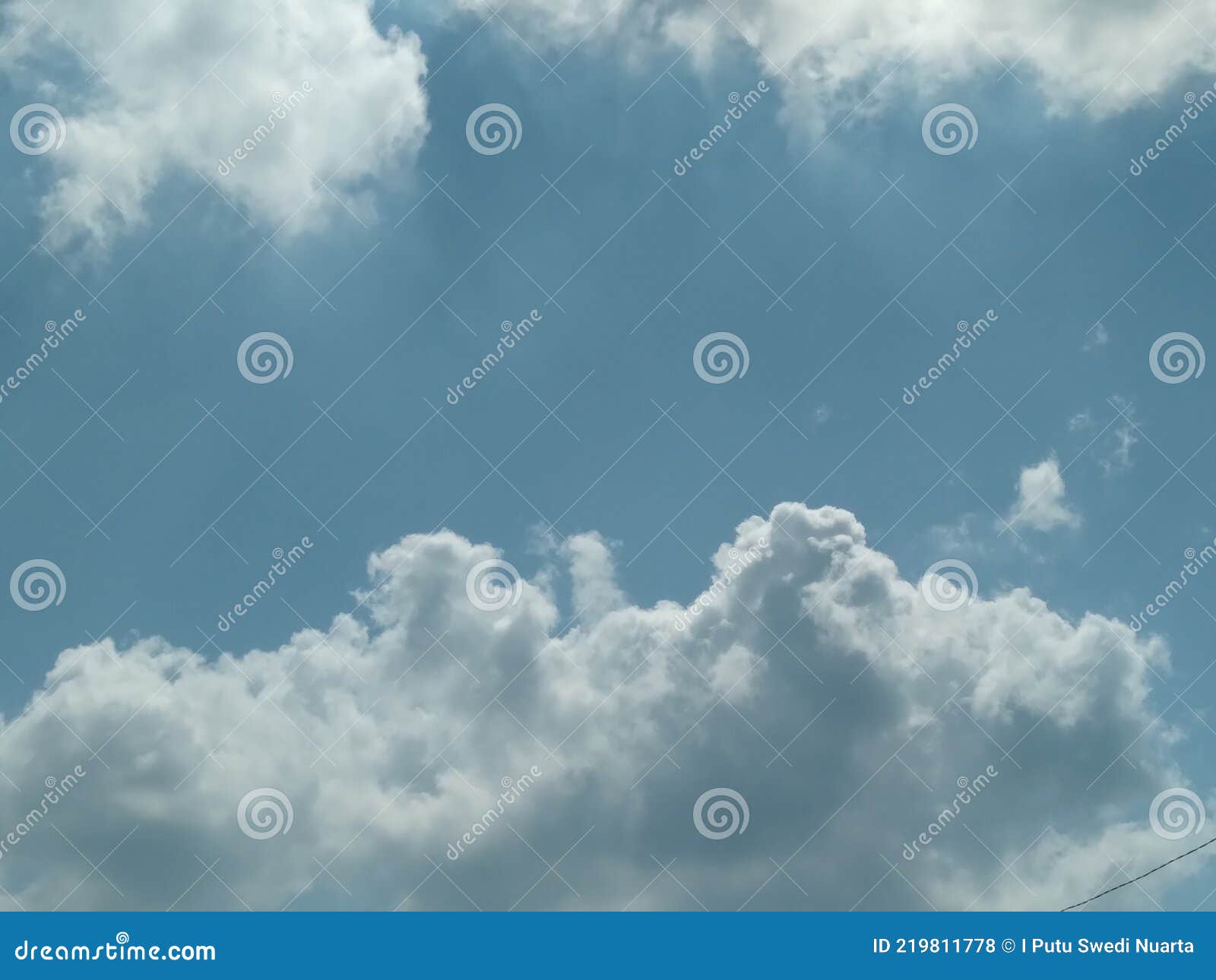 Clear Skies at Noon with Dark Clouds As a Sign of Rain Stock Photo ...