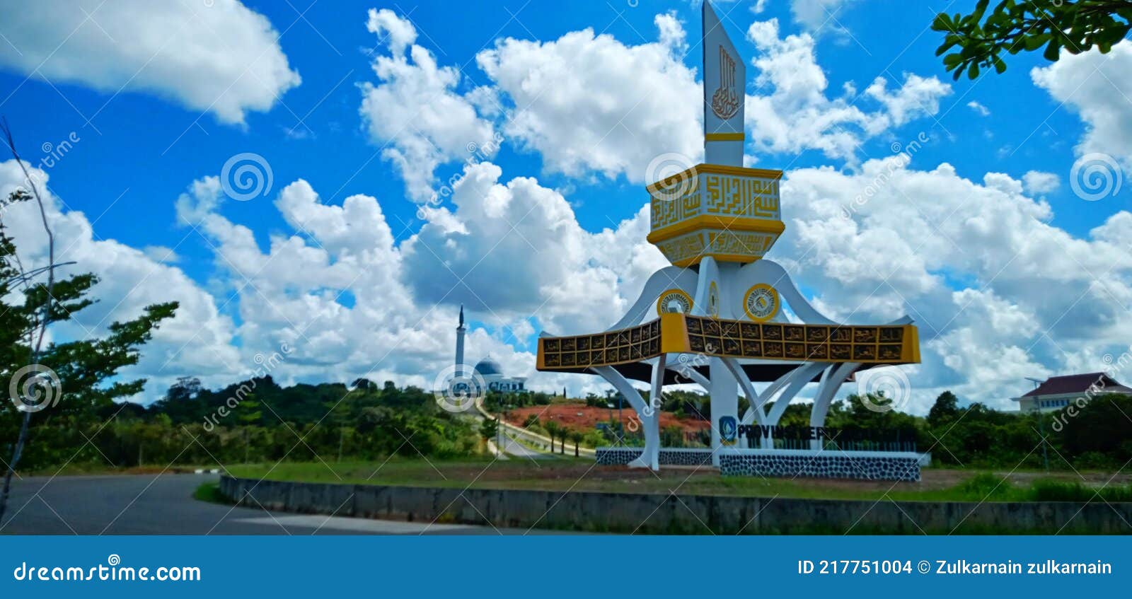 The Clear Sky Above the Dompak Mosque. Editorial Stock Image - Image of ...