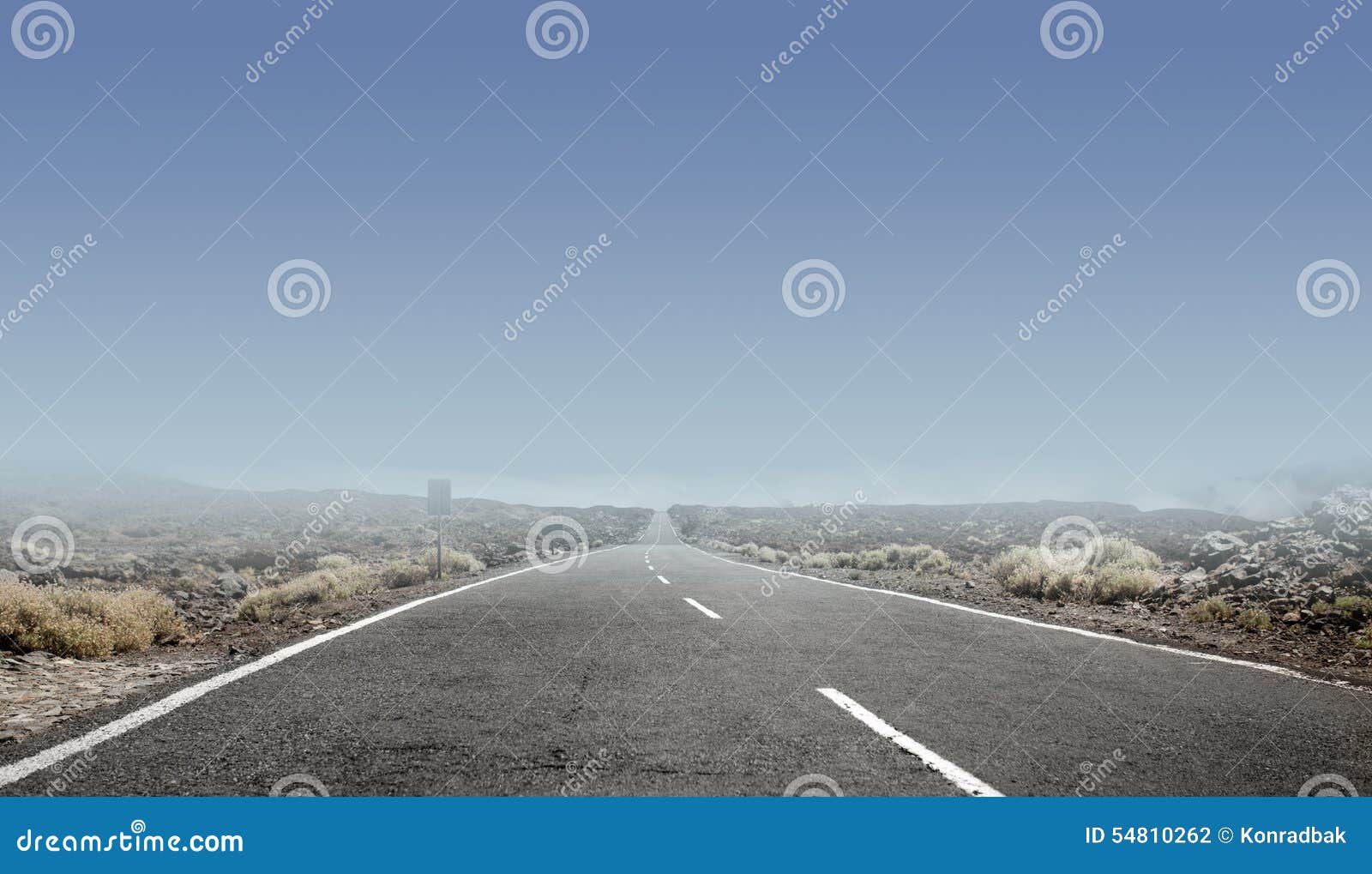 Clear Sky Above the Empty Rural Road Stock Photo - Image of background ...