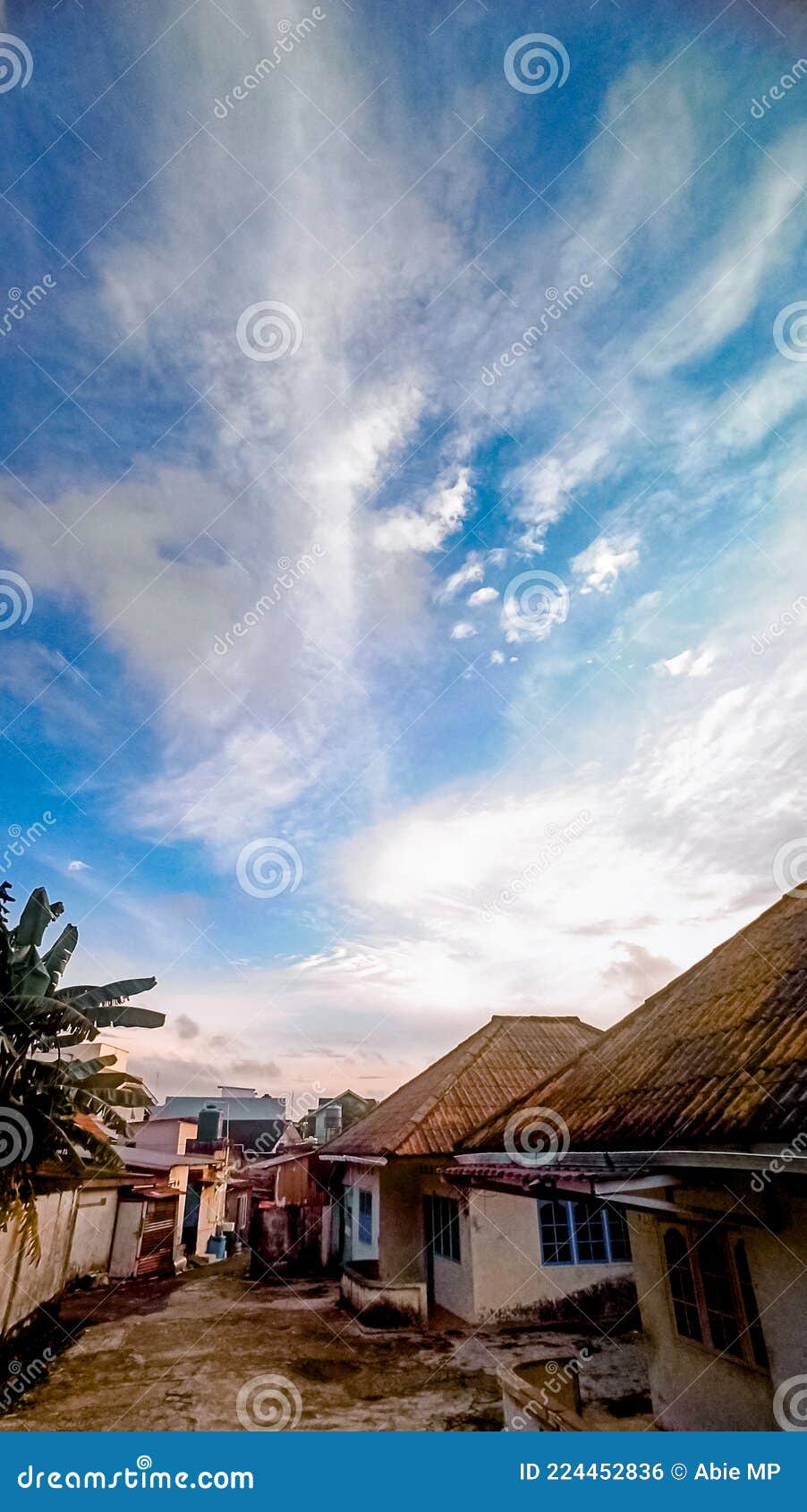 Clear sky in the afternoon stock photo. Image of clear - 224452836