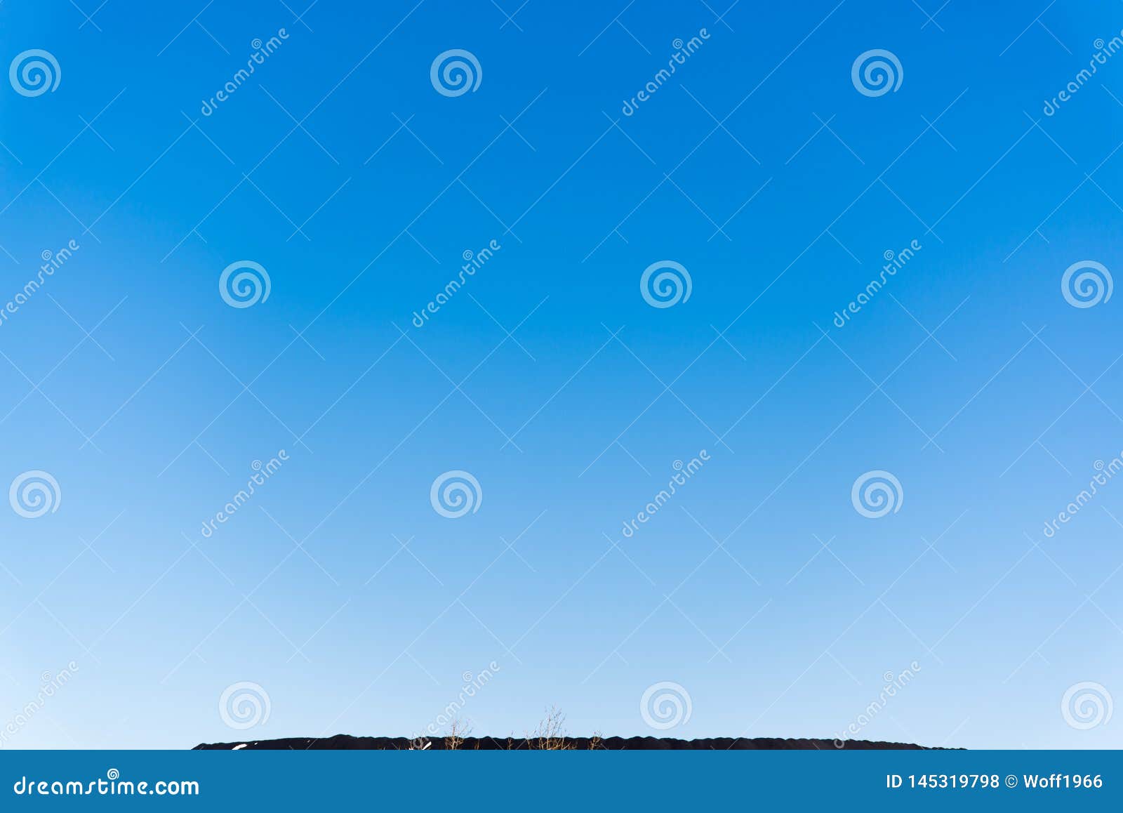 Clear Sky without Clouds, Light Blue Sky Above the Horizon without ...
