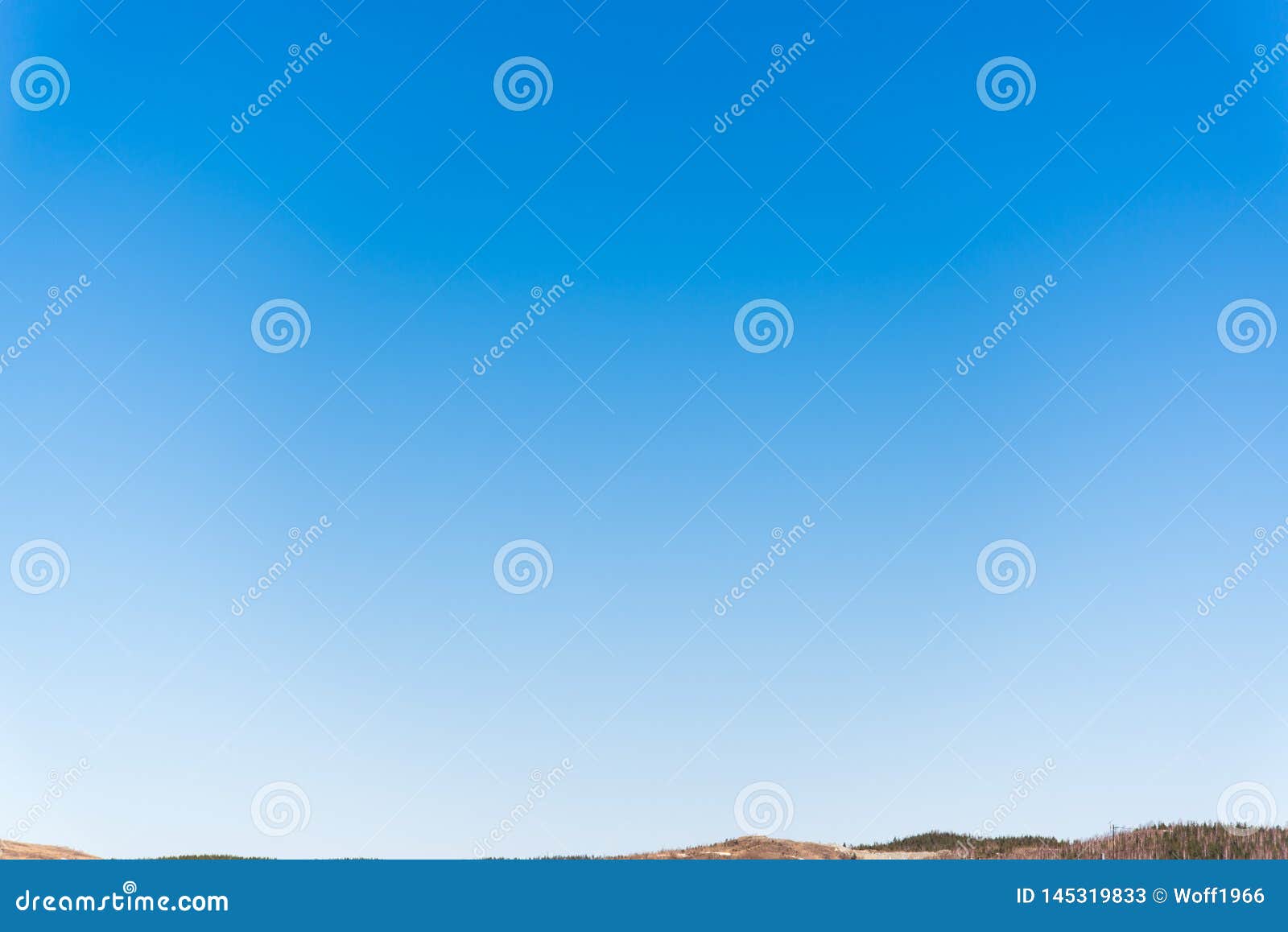 Clear Sky without Clouds, Light Blue Sky Above the Horizon without ...